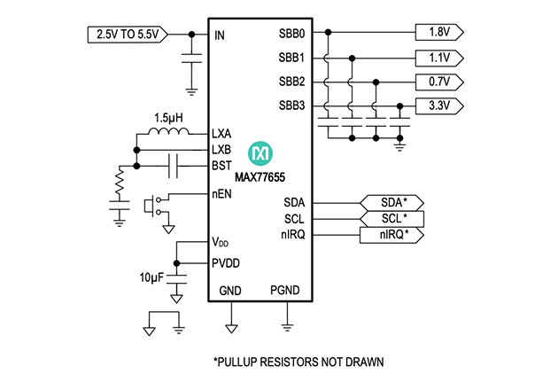 Maxim Integrated’s Newest PMIC Shares One Inductor Across four Buck ...