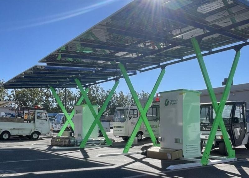 Solar Canopy Plus Battery Charges EVs Off-Grid - News