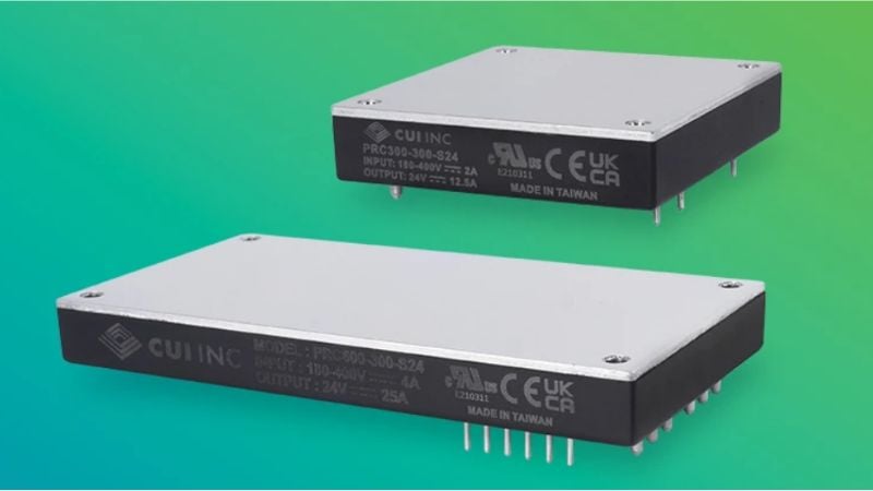 CUI Introduces High-Performance Industrial DC-DC Converters - New Products