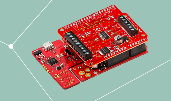 Evaluation Platform Drives up to 11 DC Motors with Arduino - New Products