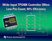 TI Adds Four TPS40K Buck Controllers - New Products