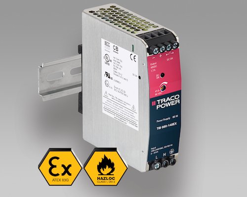 80 W DIN Rail Power Supplies with ATEX and UL HazLoc Certifications ...
