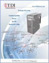 TDI Offers New Power Solutions for WiMAX Technology - New Products