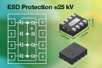 Vishay Offers 8-Diode ESD Protection Array in Compact Package for Board Space Savings - New Products