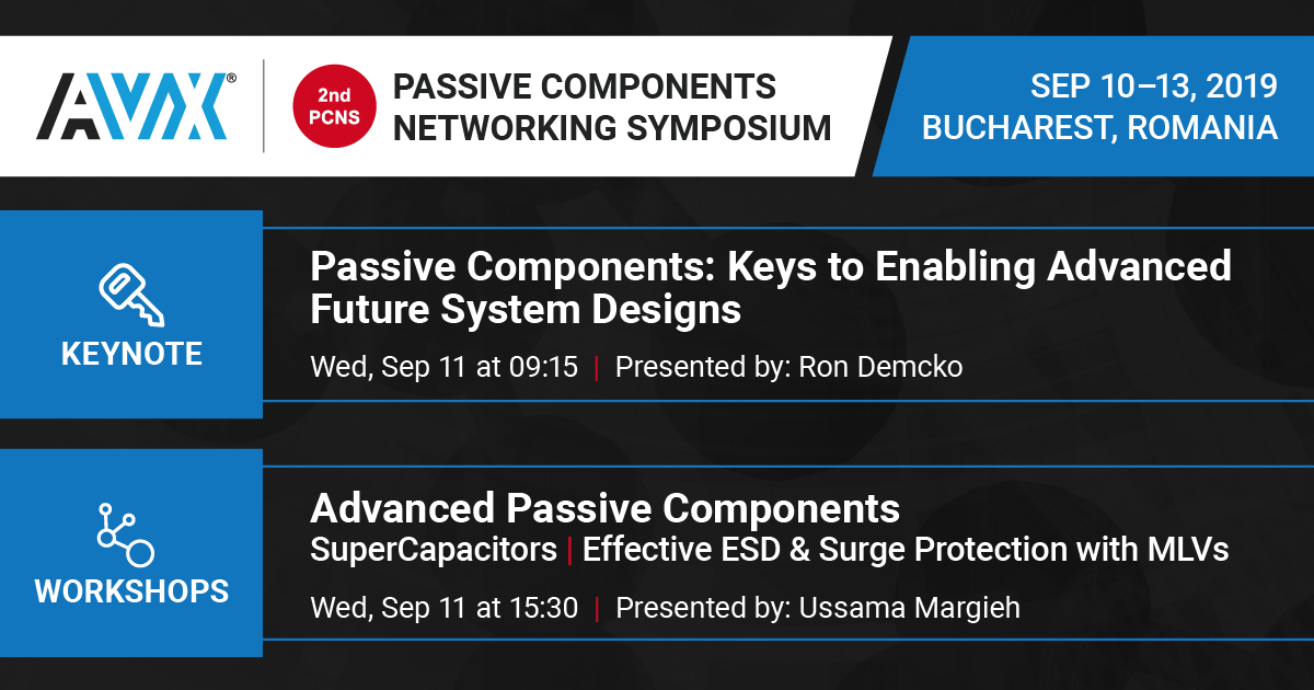 AVX is Keynoting Sponsoring and Contributing to the Technical Program of PCNS 2019 - New Products