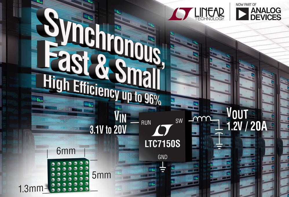 20V, 20A Monolithic Synchronous Buck Regulator Reduces EMI - New Products