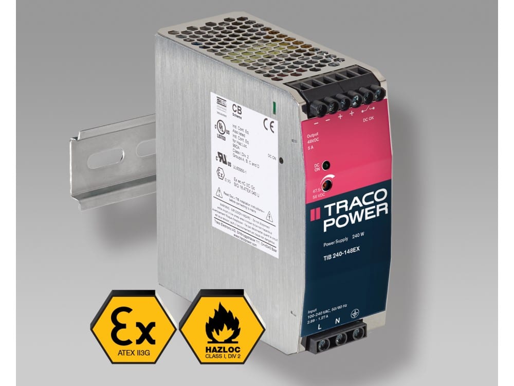 240W DIN Rail Power Supplies Harsh Environment & Hazardous Location ...