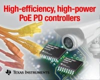 TI Controllers Deliver Power over Ethernet More Efficiently - New Products