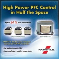 Three-Channel Interleaved CCM PFC Controller shrinks Passives - New Products