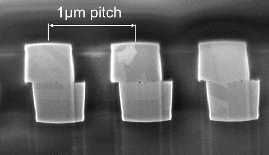 300-mm Wafer-to-Wafer Direct Hybrid Bonding with 1µm Pitch - News