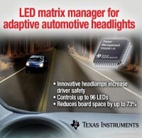 Fully-Integrated LED Matrix Manager for Adaptive Headlights - New Products