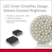 LED Driver Delivers Excellent THD and Tight Output Tolerance - New Products