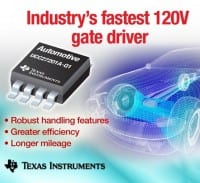 120-V High-Side / Low-Side Gate Driver targets HEVs - New Products