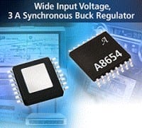 Wide Input Voltage 3 A Synchronous Buck Regulator IC - New Products