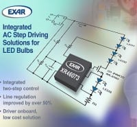 AC Step Driver for LEDs Improves Line Regulation 2X - New Products