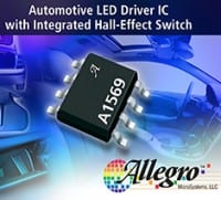 LED Driver with Integrated Hall-Effect Switch - New Products