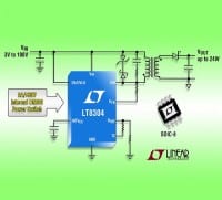 100V Isolated Monolithic No-Opto 24W Flyback Regulator - New Products