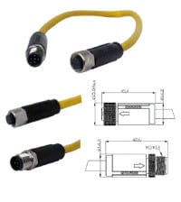 Fully-Shielded IPx7-Rated Connectors with Cables - New Products