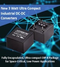 3-Watt Isolated Industrial DC-DCs in DIP-8 Package - New Industry Products