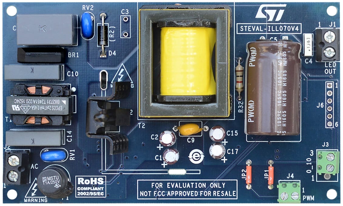 35W Dimmable Single-String LED Driver Dev Board - New Products