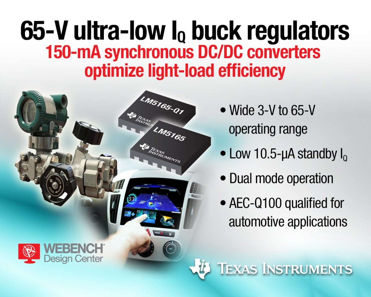65 V MicroPower Buck Converters with Industry’s Lowest Quiescent ...