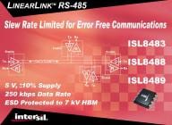 Intersil Adds ISL8483/88/89 LINEARLINK ICs - New Products
