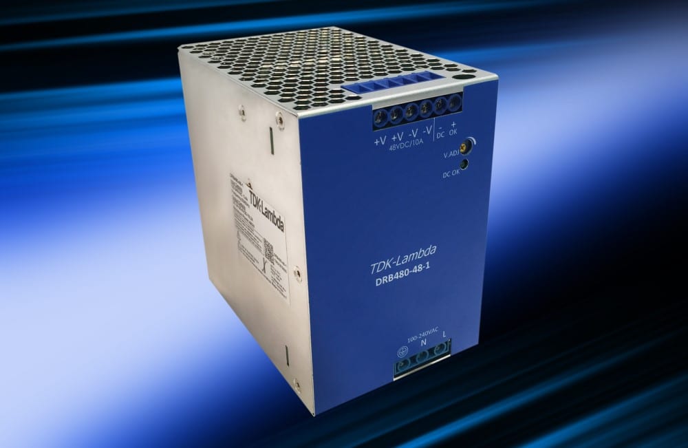 High-Reliability 48V 480W DIN Rail Power Supply is 84mm Wide - New Products