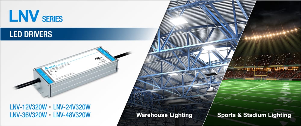 320W CC/CV LED Driver Offers Wide Input Voltage - New Products