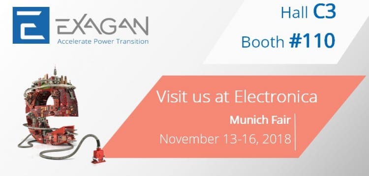 Exagan to Introduce Three New GaN IC Products at electronica 2018 - News