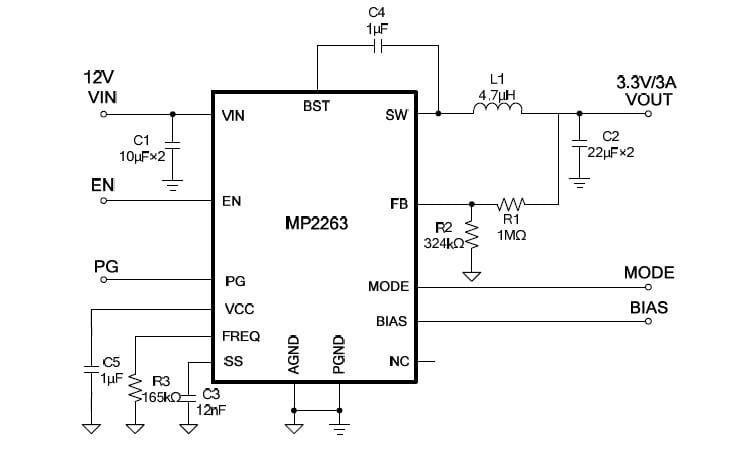 3.3V to 30V Input, 3A-Output, 12μA IQ, Synchronous, Step-Down Converter ...