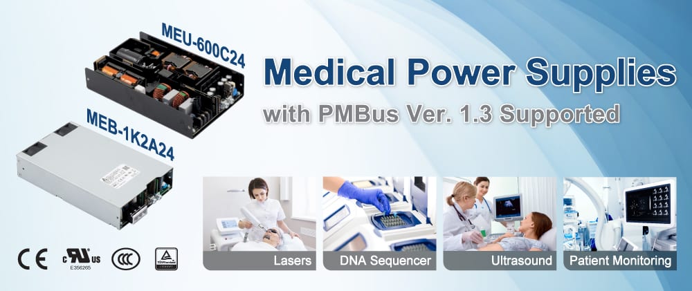 600W and 1200W Medical Power Supplies with PMBus 1.3 - New Products