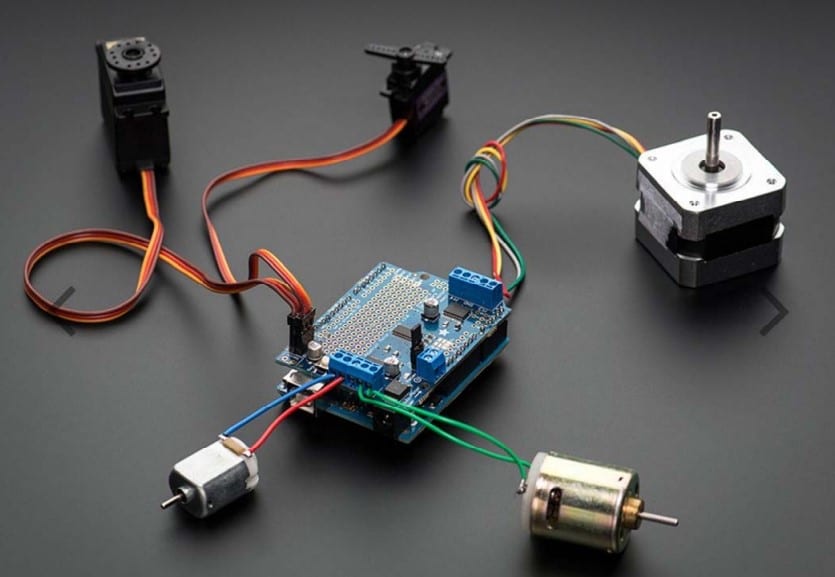 Upgraded Adafruit Motorshield Kit for Robotics Dev Projects - New Products