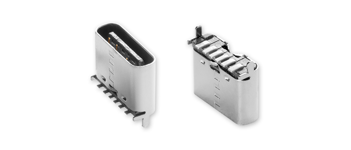 60 W Power-Only USB Type C Receptacle Features Vertical Orientation ...