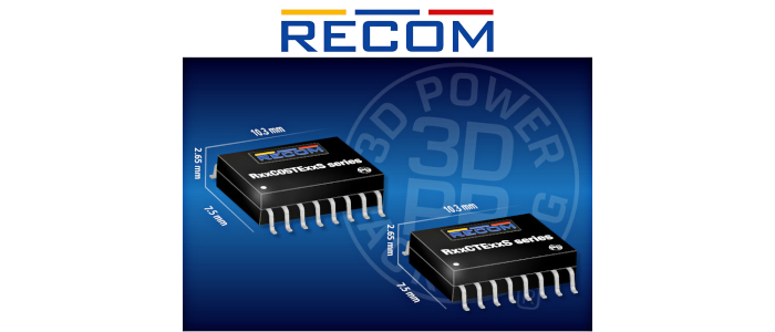RECOM Adds 1W and 0.5W Options to SOIC-16 Family of DC/DC Converters ...