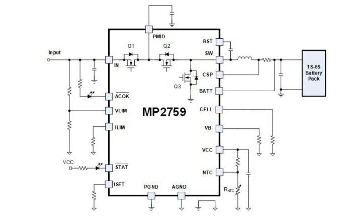 36V 3A Switching Charger with Integrated MOSFETs and Power Path ...